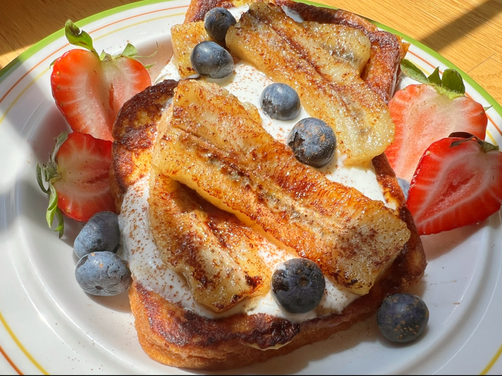 Easy Caramelized Banana French Toast - Cup of Liv Kitchen